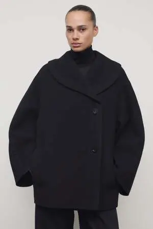 THE ROW Temur Virgin Wool Coat - Black