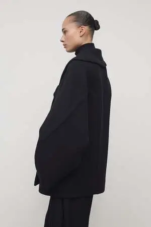 THE ROW Temur Virgin Wool Coat - Black