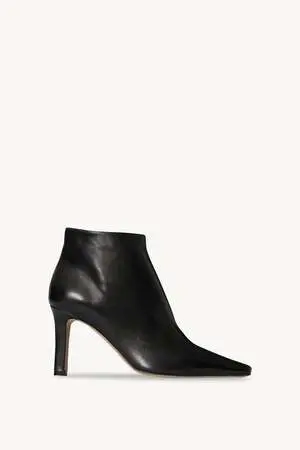THE ROW Carla 80 Leather Boots - Black