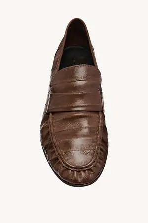 THE ROW Soft Loafer In Eel - Light Brown