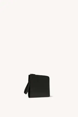 THE ROW Medium Leather Wristlet - Dark Pine