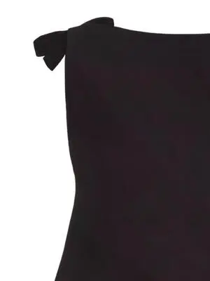 Valentino Garavani Feather-trim Midi Dress