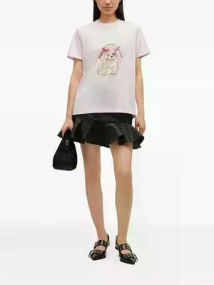 GANNI Round-neck T-shirt - Pink