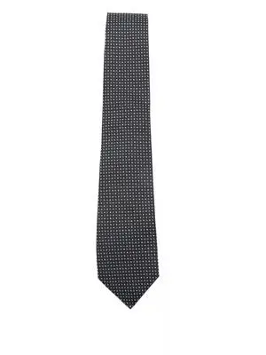 Kiton Polka-dot Silk Tie - Blue