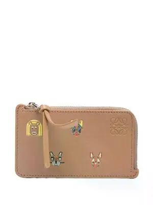 Loewe Zipped Animals-print Wallet - Brown