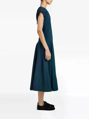 Proenza Schouler Manoela Cut-out Gathered Midi Dress - Blue