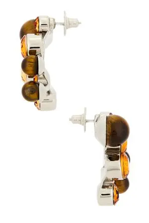 Dries Van Noten Stud Earrings - Tiger-eye