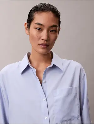 Calvin Klein Tencel Roll Tab Button-down Shirt