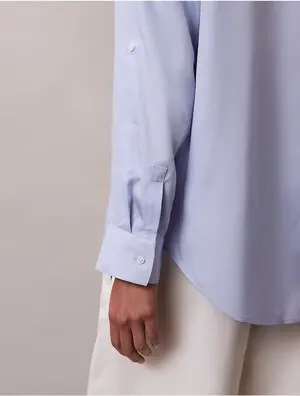 Calvin Klein Tencel Roll Tab Button-down Shirt