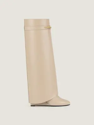Givenchy Shark Pinch Leather Boots - Beige