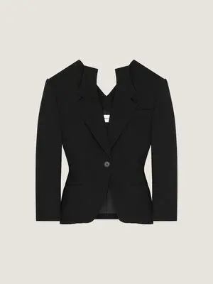 Givenchy Single-breasted Jacket In Wool Crepe