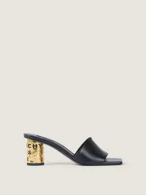 Givenchy Tape Heeled Leather Mules - Black