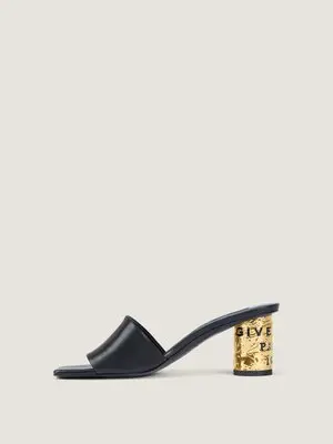 Givenchy Tape Heeled Leather Mules - Black