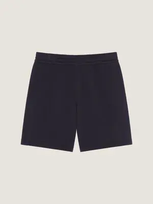 Givenchy Fleece Bermuda Shorts With Grosgrain Detail - Dark Navy