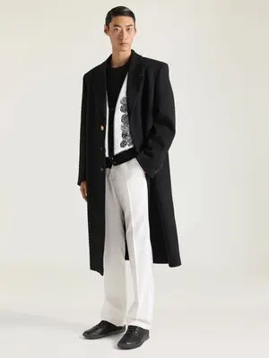Givenchy Coat In Wool And Cashmere - Black