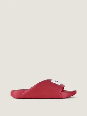 Givenchy Label Slide Mules - Vermillon