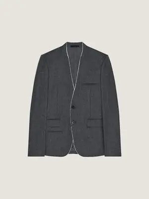 Givenchy Single-breasted Fitted Flannel Jacket