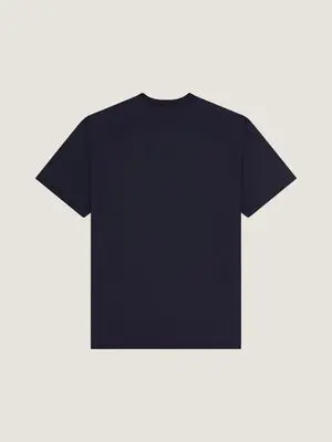 Givenchy T-shirt In Cotton And Silk With Paris Jacquard - Dark Navy