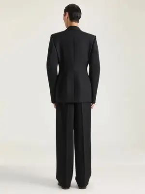 Givenchy Double Pleat Wool Trousers - Black