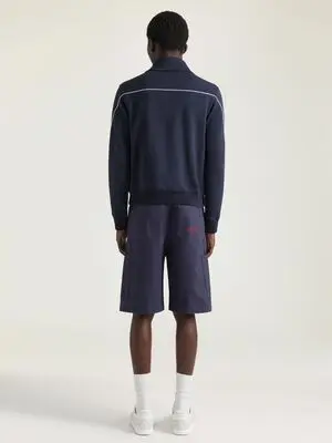 Givenchy Zipped Wool Sweatshirt With Paris Patch