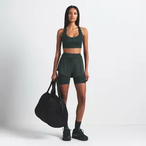 Nike Skims Shine Racerback Bra - Green