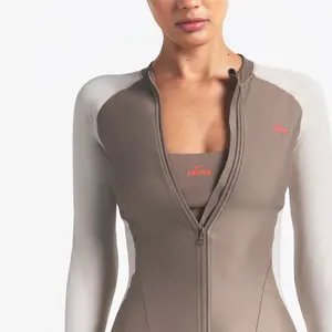 Nike Skims Shine Zip-front Long Bodysuit
