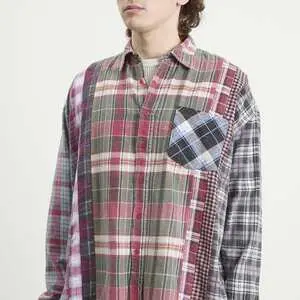 Needles 7 Cuts Wide Flannel Shirt - Assorted