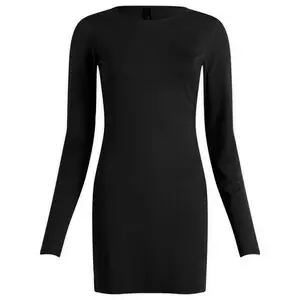 SKIMS Smooth Layers Crewneck Tunic Mini Dress - Obsidian