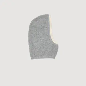 Sandro Ribbed Wool Balaclava - Grey