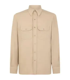 TOM FORD Cotton-linen Shirt - Beige