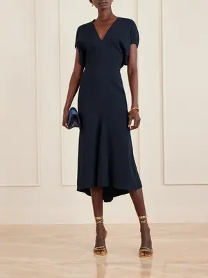 Victoria Beckham Crepe Midi Dress
