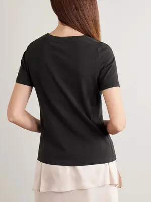 Chloé Printed Organic Cotton-jersey T-shirt - Black