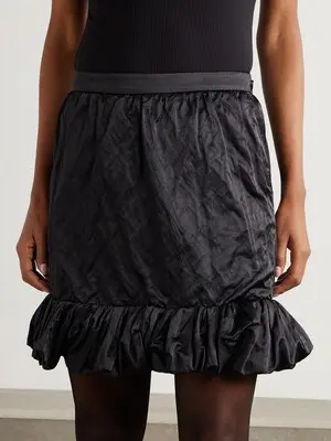 Chloé Ruffled Satin Mini Skirt