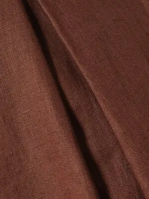 ANDRES OTALORA Desperate Pleated Linen Wide-leg Pants