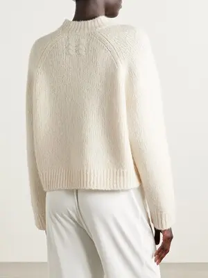 NILI LOTAN Tomaso Cashmere And Silk-blend Sweater - Neutrals