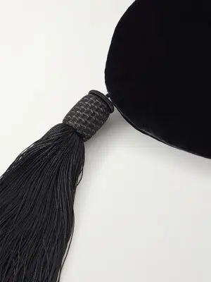 Le Sundial Lee Tasseled Velvet Pouch