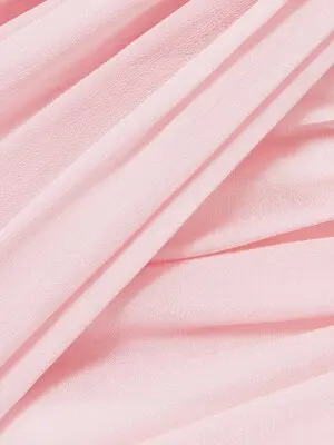 Posse Solene Asymmetric Draped Georgette Top - Pink