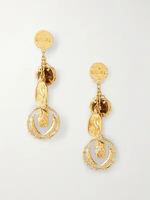 Chloé Tone Dangle Earrings - Gold