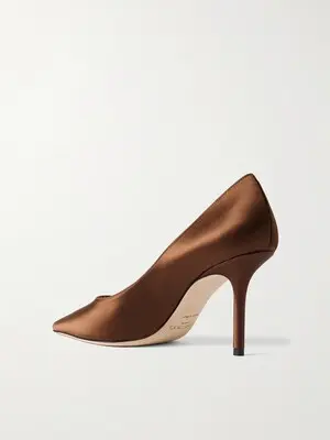JIMMY CHOO Love 85 Satin Pumps - Metallic