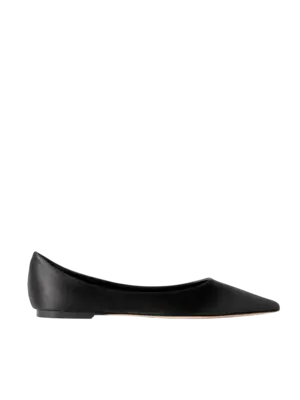 JIMMY CHOO Love Satin Ballerinas - Black