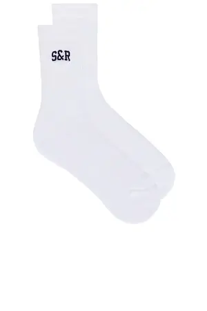 SPORTY & RICH Ivy Socks - White