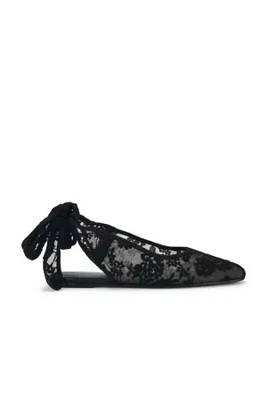 Magda Butrym Lace Ballet Flat - Black