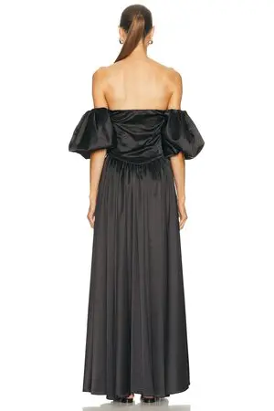Caroline Constas Christina Gown - Black