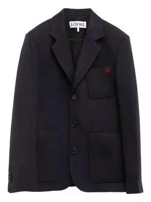 Loewe Logo-embroidered Jacket - Blue