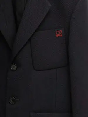 Loewe Logo-embroidered Jacket - Blue