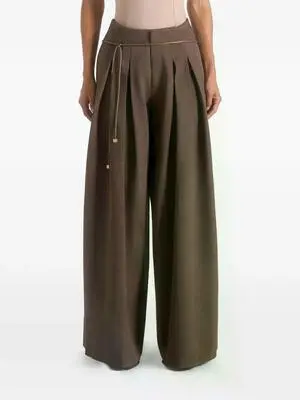 Manière De Voir Flora Pleated Belted Trousers