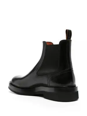 Santoni Leather Chelsea Boots