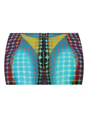 JEAN PAUL GAULTIER Dots-print Mini Skirt - Blue