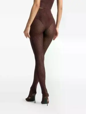 Manière De Voir Contour-footsie Knit Leggings