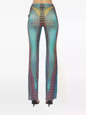 JEAN PAUL GAULTIER Re-edition Flared Printed Trousers - Blue